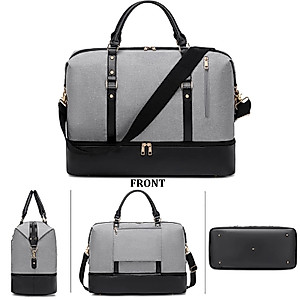 Weekender Bags for Women Oversized Travel Bag Womens Overnight Bag Mens Duffle Bag Large Size with Shoe Compartment