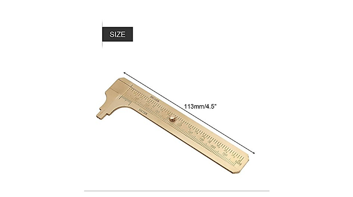 Vernier Caliper Ruler - Brass Sliding Gauge Tool