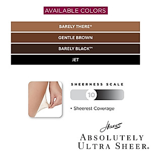 Hanes Women's Absolutely Ultra Sheer Contol Top Pantyhose Reinforced Toe 706, Gentle Brown, D