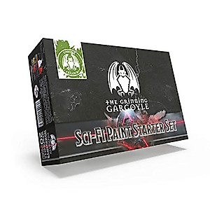 Grinning Gargoyle - Sci-Fi Paint Set - Acrylic Paints for Miniatures - 20x Assorted 18ml Colours with a Paint Brush - Army Painter Warpaints for Painting Space Marine and Aliens Figures (Starter)