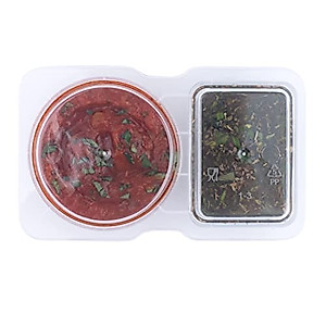 Restaurantware Futura 5 Ounce Snack Containers 100 Microwavable Sauce Containers - 2 Compartments Hinged Lid Clear Plastic Portion Cups For Condiments Or Dips