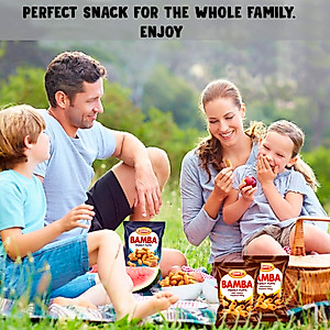Bamba Peanut Butter Snacks All Natural Peanut Butter PB Corn Puffs (6 Hazelnut Cream , 2.1oz Bags + 6 Regular, 1oz Bags)