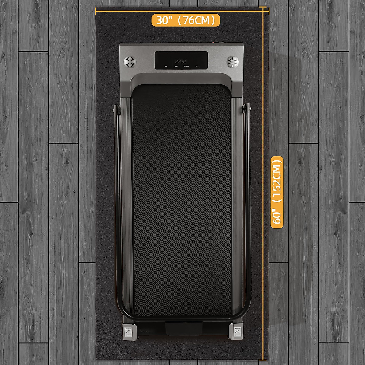 Fitvids High Density Home Gym Treadmill Exercise Bike Equipment Mat, 1/4" Thick, 30" x 60" (2.5 x 5FT)