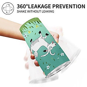 20 Oz Tumbler With Straw Leak Proof Thermos Cup, Goat Frolic Stainless Steel Insulated Travel Coffee Mug Fit for Car Cup Holder