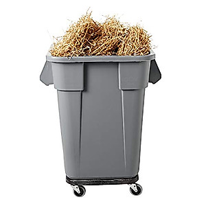 Rubbermaid Commercial LLDPE Square Brute 40-Gallon Trash Can without Lid, Gray, for Restaurants/Garages/Offices/Mailrooms/Classrooms