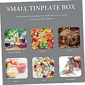 Containers with Lids 5pcs Box candy container tea containers with cover wedding candy tins Metal tinplate tea leaves can deer small tin case bridesmaid Ornament Storage Container