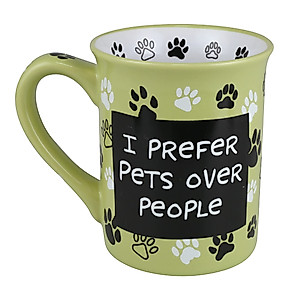 Enesco Our Name is Mud Leader of The Pack Pets Over People Coffee Mug, 16 Ounce, Multicolor