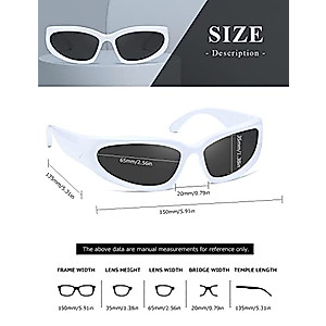 kimorn Y2K Wrap Around Polarized Sunglasses Womens men Swift Oval Fashion Sport Shades Sun Glasses K1273