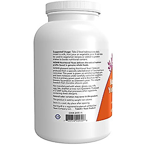 NOW Supplements, Nutritional Yeast Flakes, Fortified with Additional B-Vitamins, Super Food, 10-Ounce