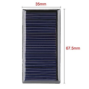 uxcell® 5Pcs 5V 60mA Poly Mini Solar Cell Panel Module DIY for Light Toys Charger 68mm x 37mm