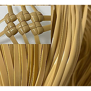 Black Flat Synthetic Rattan Repair Material, Suitable for Wicker Tables and Chairs, Patio Furniture, All-Weather Wicker for Weaving and Repairing Dialogue Suits-(Approximately 300 Feet) (Apricot)