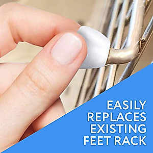 IMPRESA Kitchen Sink Rack Feet 16 Pack in White, Replacement for Kohler Rack Feet for Part 84544-0 Compatible with Kohler Kitchen Sink Racks, Premium Quality Durable Feet for Long Lasting Stability
