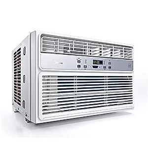 MIDEA EasyCool Window Air Conditioner - Cooling, Dehumidifier, Fan with remote control - 6,000 BTU, Rooms up to 250 Sq. Ft. (MAW06R1BWT Model) (Renewed)