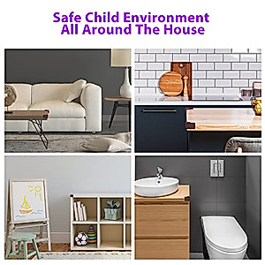 Kxtffeect 10Pcs Extra Thick Premium High Density Furniture Table Edge & Corner Guard Baby Proofing Bumper Protector - Jumbo Size Value Pack (Brown)