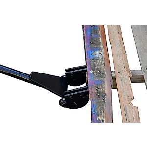 HOME-X Heavy-Duty Pallet Buster with Rotating Head, 45-Inch Powder-Coated Steel with Rubber Handle, No Assembly Required, 45" L x 6" W x 1 ¼ " H, Black