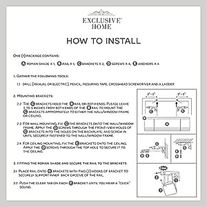 Exclusive Home Acadia 100% Blackout Polyester Roman Shade, 27"x64", Black