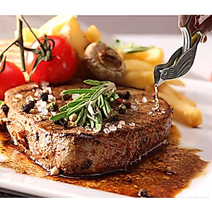 Genting stainless steel manual lemon juicer and lime squeezer, silver (2 pieces)Bird shape lemon juicer