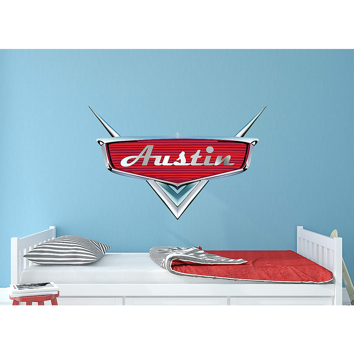 Cars Name Wall Decal - Personalized Cars Sticker for Kids Room - Racing Cartoon Wall Decor for Boys - Removable Race Car Wall Decoration for Bedroom Classroom Playroom Art Mural Vinyl Stickers