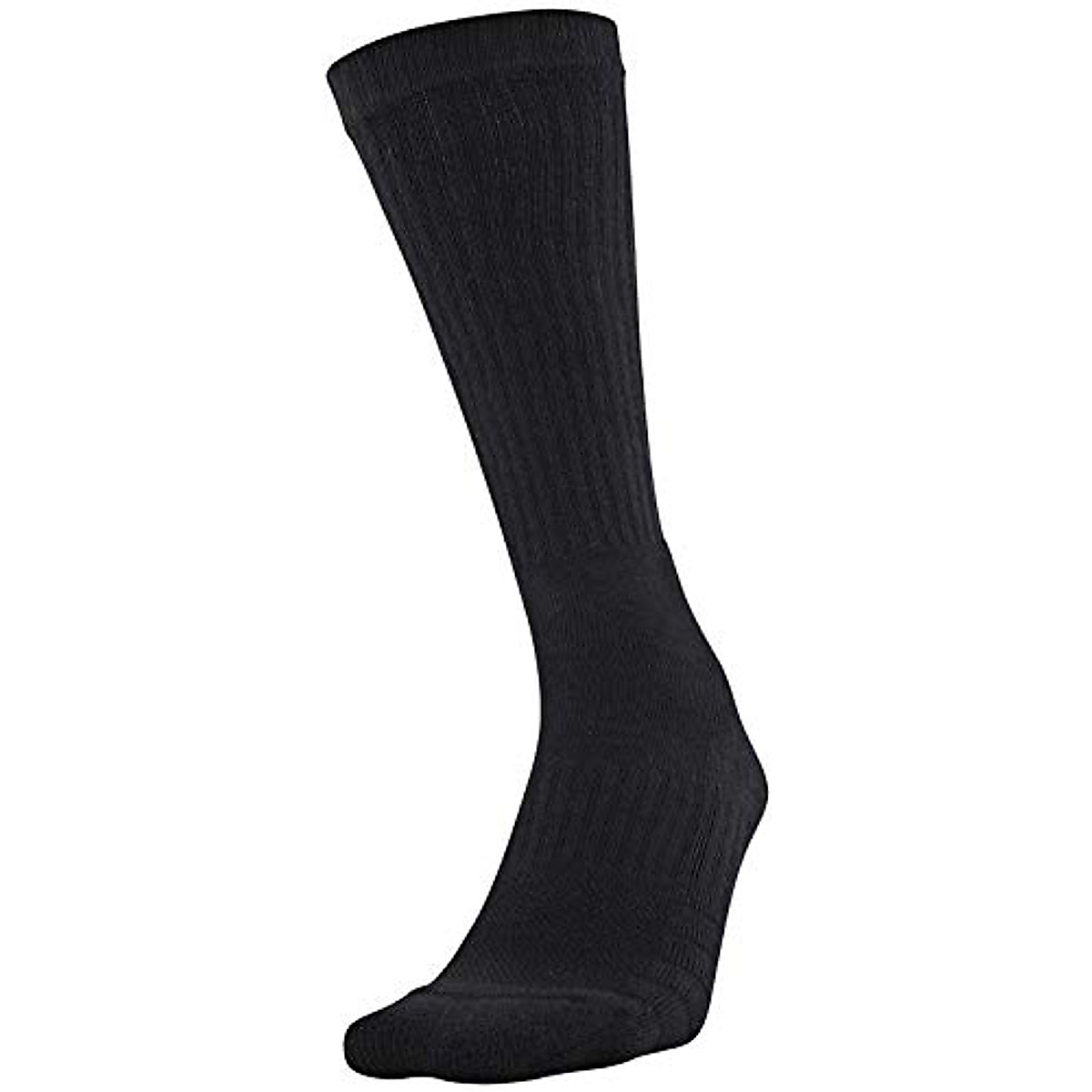 Under Armour Adult Training Cotton Crew Socks, Multipairs , Black (6-Pairs) , Medium