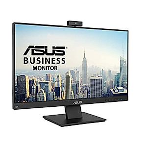 ASUS BE24EQK 23.8” Business Monitor with 1080P Full HD IPS, Eye Care, DisplayPort HDMI, Frameless, Built-in Adjustable 2MP Webcam, Mic Array, Stereo speaker, Video Conference,BLACK