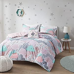 Urban Habitat Kids Comforter Vibrant Fun and Playful Unicorn Print Down Alternative All Season Children Bedding-Set, Girls Bedroom Décor, Twin/Twin XL, Harmony Pink with 1 dec pillow