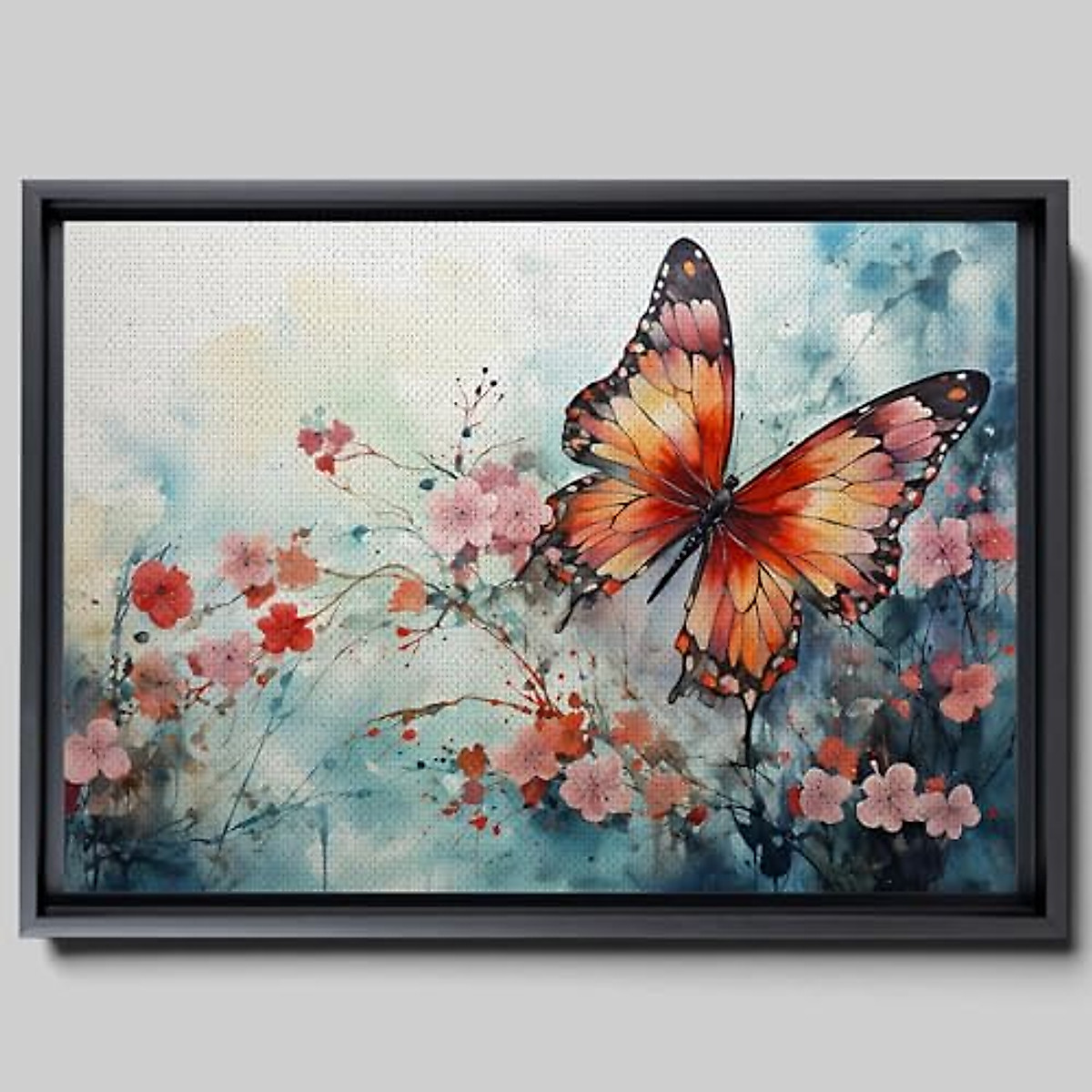 Abstract Painting Buy Canvas Wall Art, Butterfly Painting Art, Butterfly canvas, bedroom Butterfly wall art,Watercolor abstract Butterfly canvas painting
