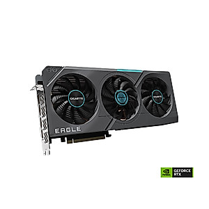 GIGABYTE GeForce RTX 4070 Ti Eagle OC 12G Graphics Card, 3X WINDFORCE Fans, 12GB 192-bit GDDR6X, GV-N407TEAGLE OC-12GD Video Card