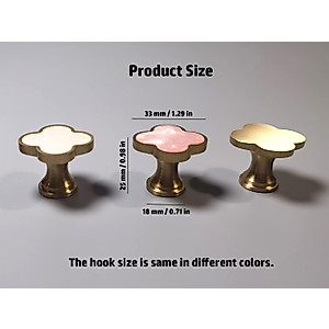 Solid Brass Decorative Wall Hooks, Coat Backpack Purse Screw-in Wall Hangers, Wall Mounted Fancy Hooks (Shining Gold 4 Pack)