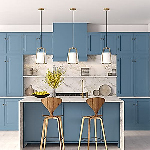 Marduk 11" Wide Pendant with Fabric Shade in Brass/White