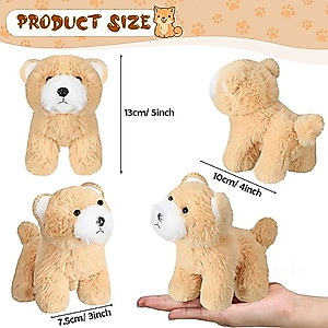 8 Pieces Plush Pets 5 Inch Stuffed Animals Bulk Assorted Cute Stuffed Pet Animal Plush Toys Small Plush Animals for Kids Halloween School Classroom Animal Themed Party Supplies Decors (Standing Dog)