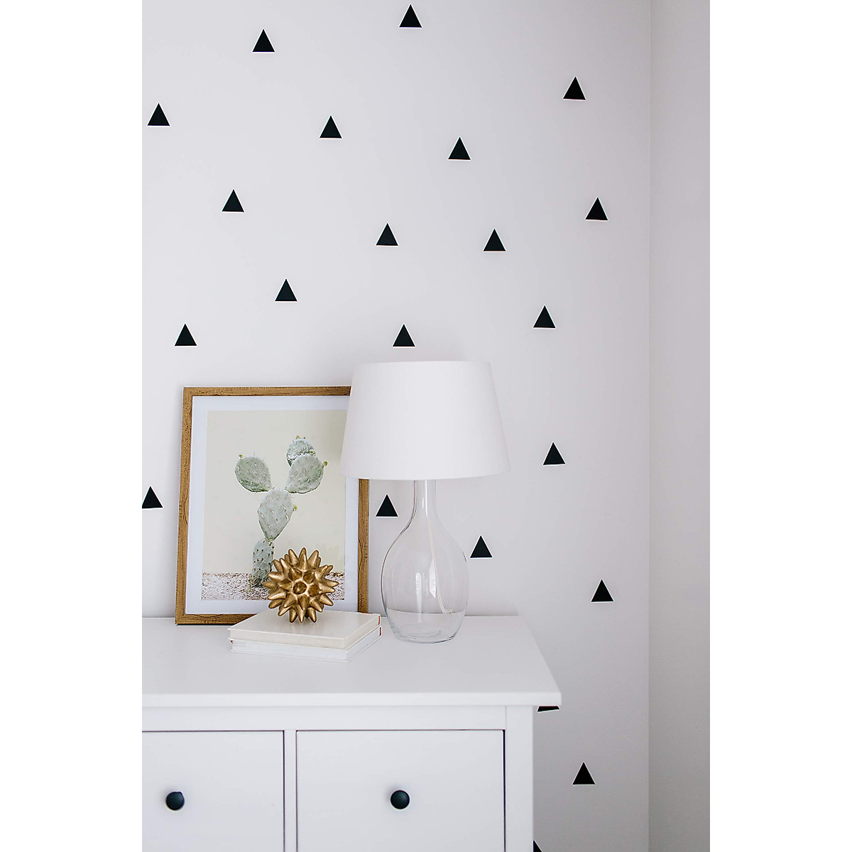 Modern Maxwell Wall Art Decals for Boys Girls Nursery, Bedroom, Living Room “Arizona” Black Triangle Room Sticker 80 Pieces
