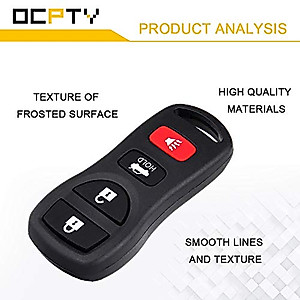 OCPTY 1X Flip Key Entry Remote Control Entry Remote key Fob for 02-17 for Nissan A ltima Maxima Murano 350Z Quest Armada Sentra Versa Pathfinder for Infiniti I35 G35 KBRASTU15