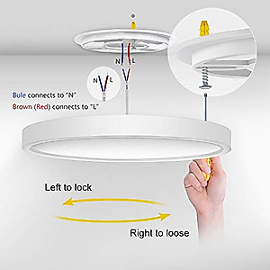 12 Inch 24W Dimmable LED Flush Mount Ceiling Light Fixture with Remote Control, 2800K-6500K Color Changeable, 10%-100% Brightness Adjustable, Flat Modern Round Ceiling Lamp Lights for Bedrooms.etc.