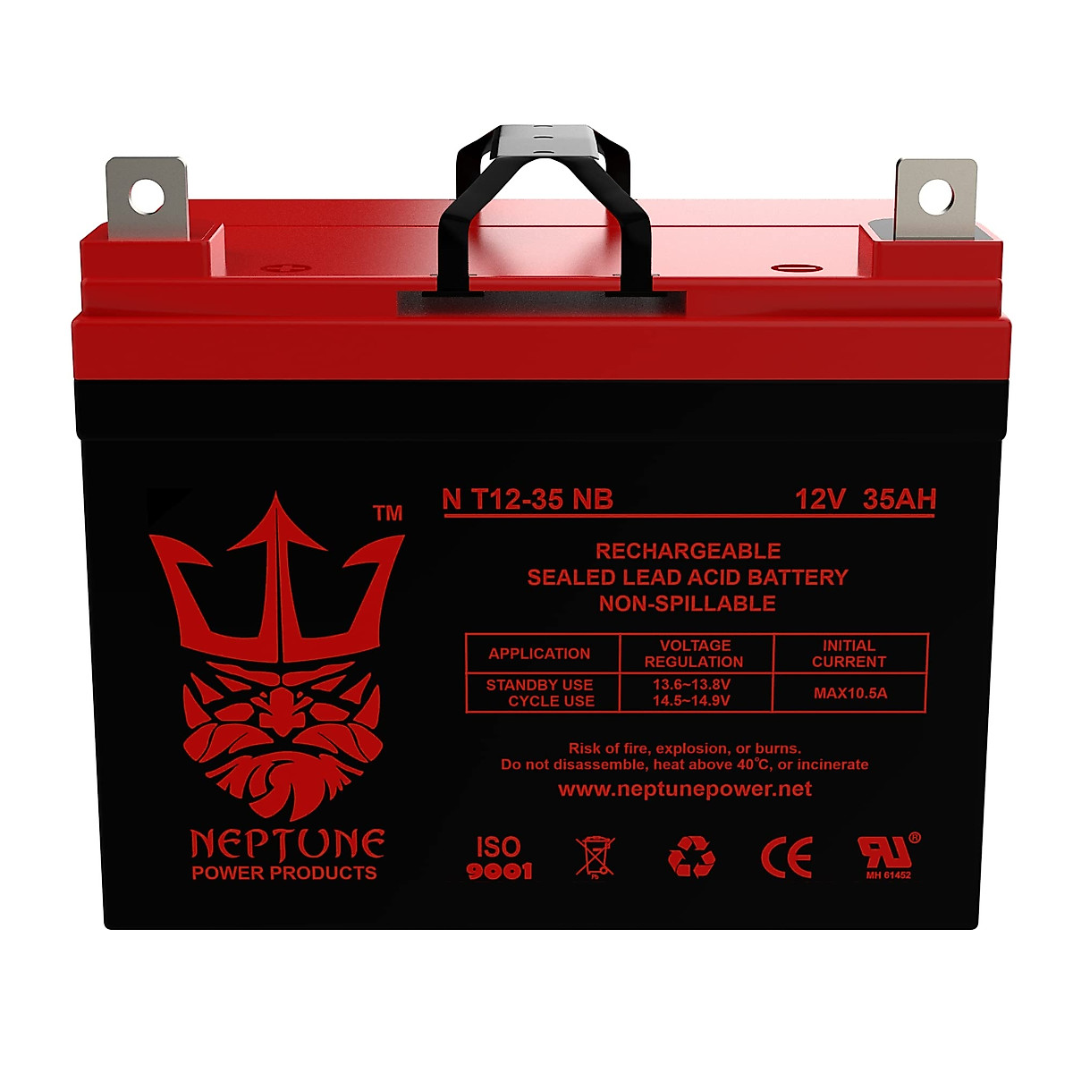 Neptune Power Products Brand Brand 12V 35AH NT12-35 NB Battery Replacement Battery for Pride Jazzy Select Electric Wheelchair by Neptune - 2 Pack