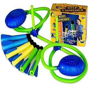 Toy Rocket Launcher for Kids: Best Girls & Boys Toys Stomp Dual Air Rockets Foam Mortar Launcher Kit. Rocket Toy for Kids Age 5 6 7 8 9 10 Year Old Kid. Fun Outside Toys & Cool Boy Gifts Outdoor Toys