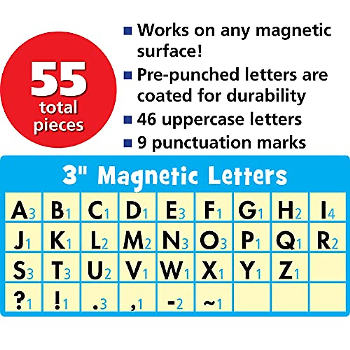 Teacher Created Resources Eucalyptus Bold Block 3" Magnetic Letters