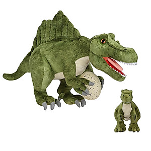 Wilomis 21'' Dinosaur Toys Mommy Dinosaur Stuffed with Baby Dinosaur Egg Plush Toys, Dinosaur Plushies for Kids Christmas Birthday Gift（Spinosaurus Family）