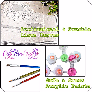 MONDART Paint by Numbers for Adults Beginners Kits DIY Oil Painting Kit Canvas Acrylic Pigment Arts Craft for Home Wall Decor Christmas Gift-Fantasy House 16x20 Inch (NO Frame)