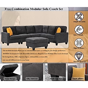 asunflower Small Chaise Couch Loveseat Sofa with Storage Ottoman Velvet L Shape Small Sofa Couch for Bedroom,Office, 2 Seater Couch for Small Room