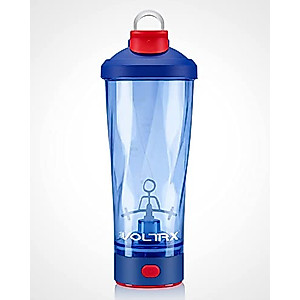 VOLTRX Electric Shaker Bottle - VortexBoost Portable USB C Rechargeable Protein Shake Mixer, Shaker Cups for Protein Shakes and Meal Replacement Shakes, BPA Free, Waterproof, Colored Light Base, 24 oz
