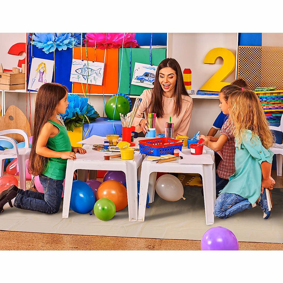 CoverGrip 8 Oz Canvas Safety Drop Cloth, 3.5' x 12', (Pack of 8)