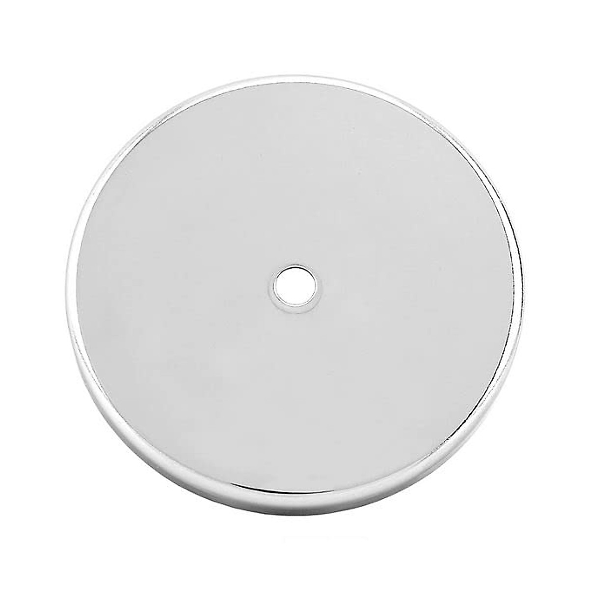 Walker Partners Round Base Cup Magnet with Hole for mounting, 50 lbs Pulling Power 2.4 inch Diameter 2-Pack, chrome