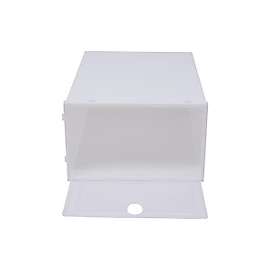 DCEHKR 24 x Shoe Box Storage Drop Front Shoe Box with Clear Door Shoe Organizer Box Suitable for Living Rooms, Bedrooms, Cloakrooms, And Offices, And Can Store Shoes Or Books