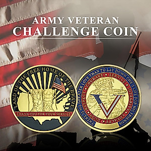 BHealthLife US Army Veteran Challenge Coin Gift Thank You for Your Service