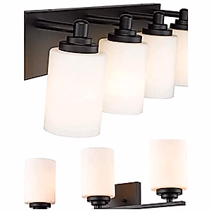 White Frosted Glass Shade Replacements 4 Packs, Elegant Glass Lamp Shade Covers Cylinder Glass Globe with 1-5/8-inch Fitter Glass Light Fixture Shade for Pendant Light Chandelier Wall Sconces