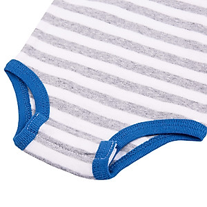 Champion baby girls Champion Unisex 3pk 5pk Short Sleeve Or Long Sleeve Infant Body Suit in Multiple Colors, Si and Toddler T Shirt Set, Shortsleeve5pk-blue 423, 0-6 Months US