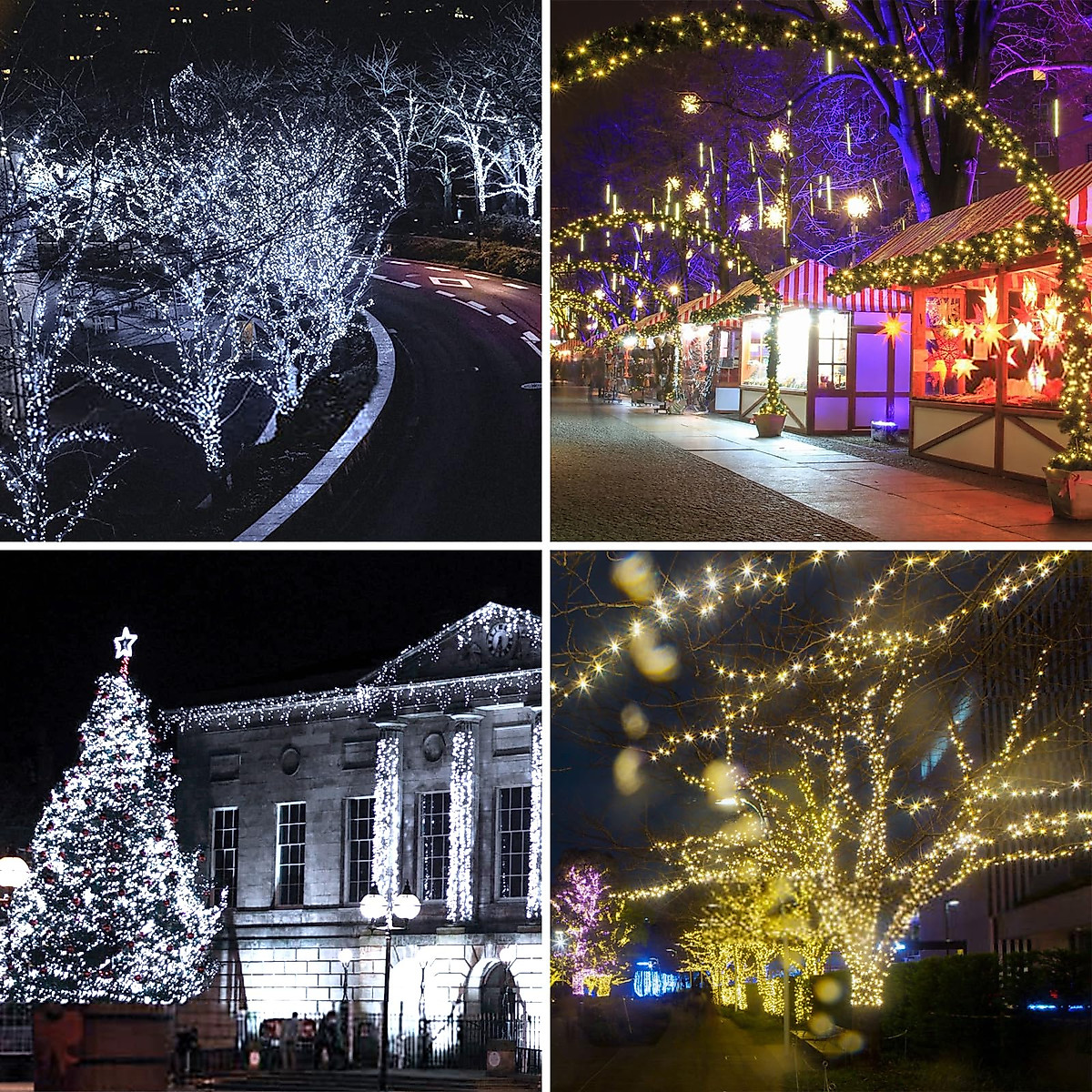 BHCLIGHT Purple Solar Halloween Lights,2-Pack Each 72FT 200 LED Solar String Lights with 8 Lighting Modes, Waterproof Solar Outdoor Halloween Decorations (Purple)