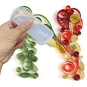 WANBAO 12 Pcs 2 Ounce Needle Tip Glue Bottles Tip Applicator Bottles with 2 Funnel for Glue, Liquid, Oil, DIY Crafts Etc, Multicolor Lids