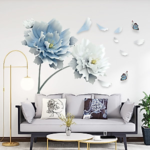 DERUN TRADING DIY WALL DECORATION(Home Personalized Design) Flowers Peel and Removable Adhesive Sticker