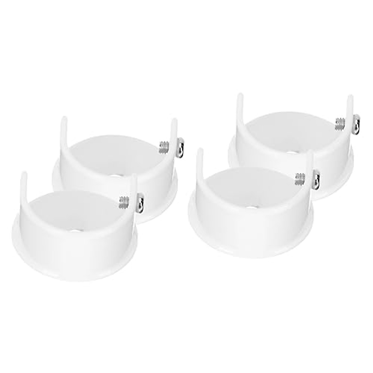 Veemoon 4 Pcs Closet Curtain Rod Bracket Boom Stand Curtain Bracket Shower Bar for Curtain Clothes Rod Brackets Curtain Rod Support Bracket Closet Pole Holder Curtain Rod Rack Alloy White